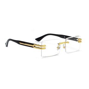 Unbranded | Accessories | Mens Gold Frame Rimless Stylish Hip Hop ...
